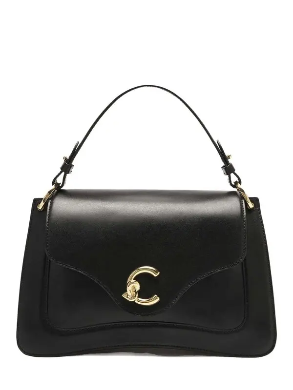 COCCINELLE C-me Foldover Top Medium Tote Bag - Black