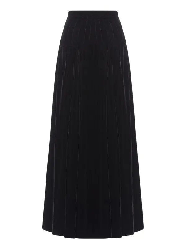 Dior Pleated Trumpet Skirt - Black