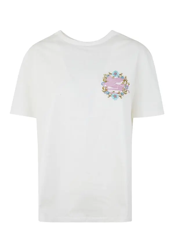 Etro Pegaso Embroidered Crewneck T-shirt - White