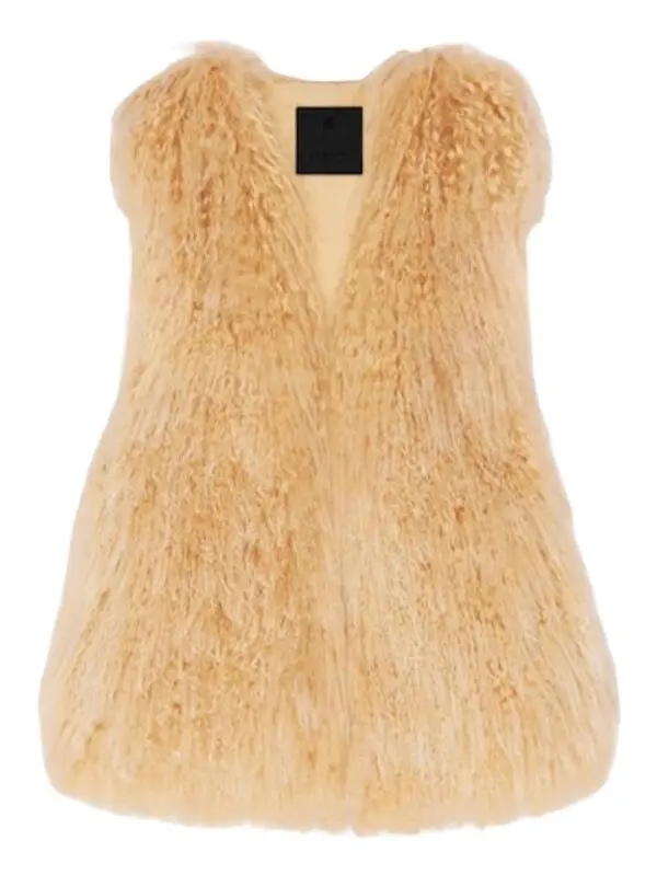 Givenchy Fur Sleeveless Jacket - Nude