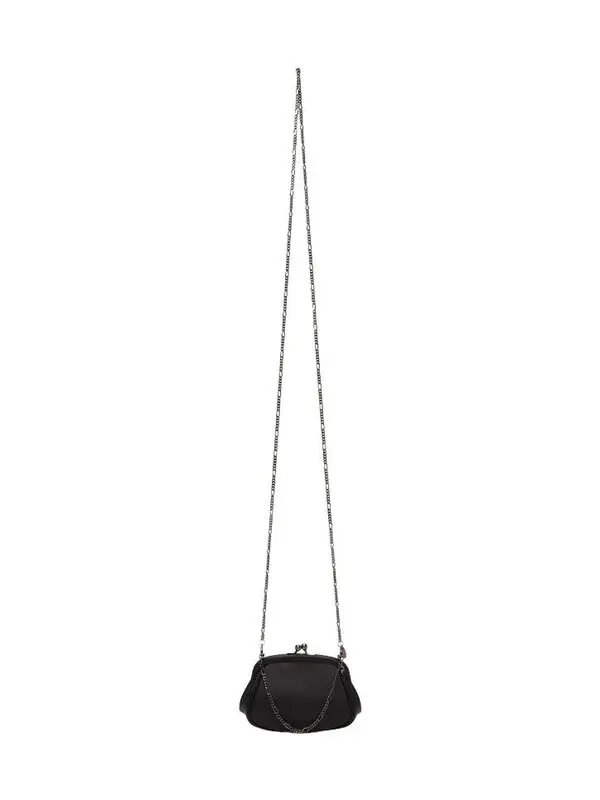 Yohji Yamamoto Clasp Leather Shoulder Bag - Black