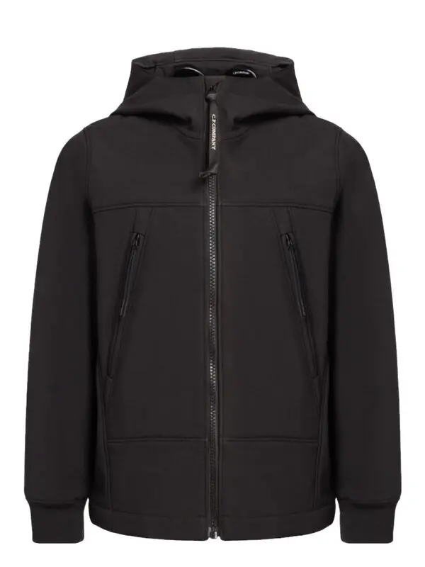 C.P. COMPANY Long-sleeved Zip-up Jacket With Hood - Black