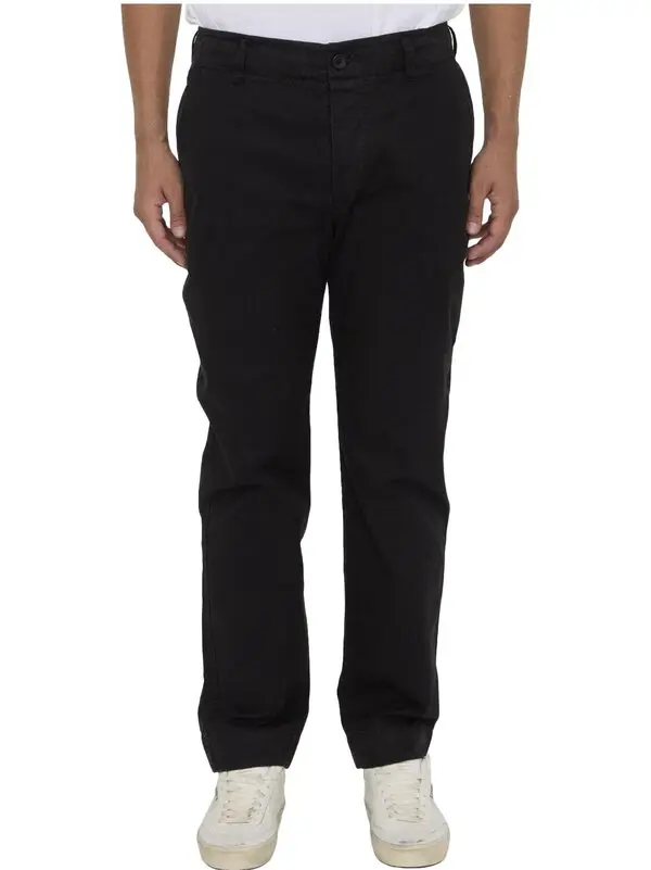 JAMES PERSE Loose-fit Canvas Trousers - Black