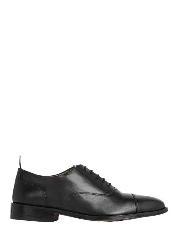 Thom Browne Grosgrain-loop Trim Lace-up Shoes - Black