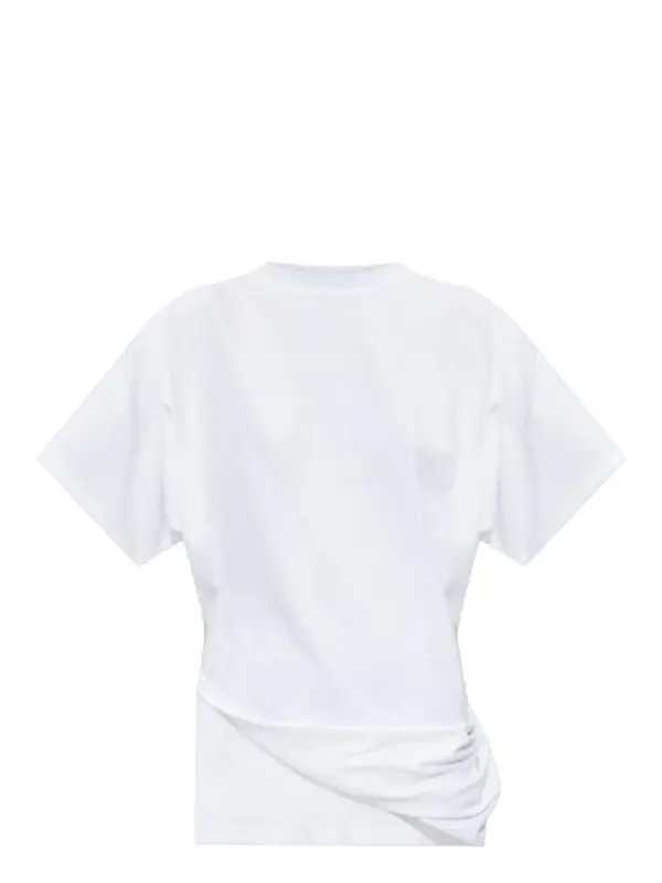 Sportmax Draped Design T-shirt - White
