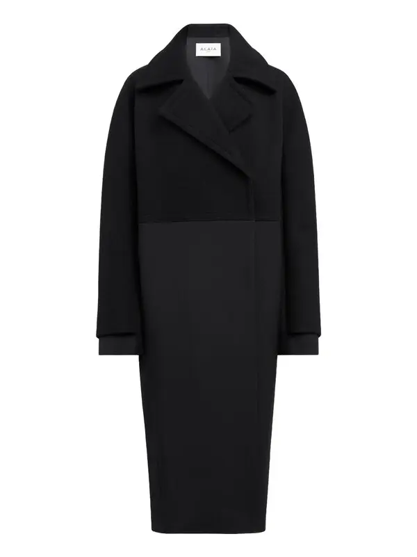 Alaïa Collar Long-sleeved Coat - Black