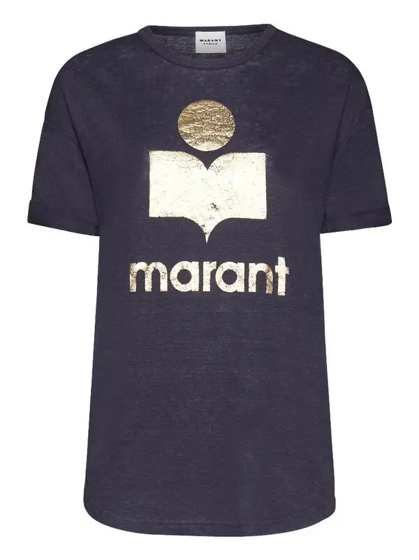 Isabel Marant Étoile Koldi Logo Printed T-shirt - Black