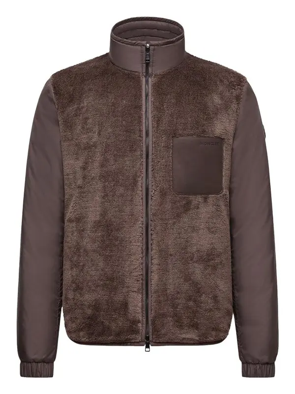 Moncler Livra Reversible Teddy Short Down Jacket - Chalet Brown