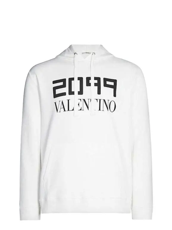 Valentino Garavani Logo Print Hoodie - White