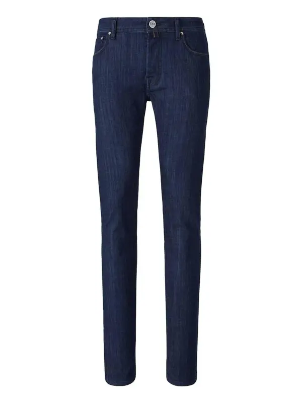 Jacob Cohen Belt-loop Jeans With Logo Detail - Blue Denim