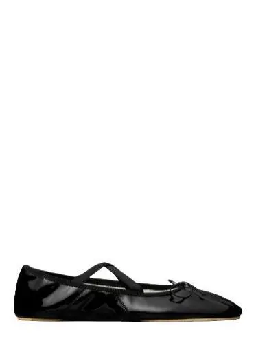 Tory Burch Mary Jane Bow Ballerina Flats - Black