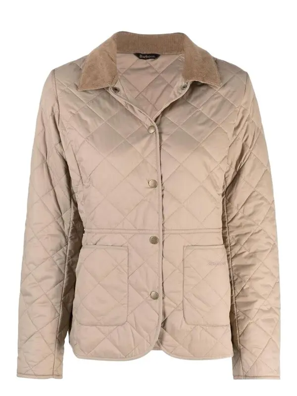 Barbour Deveron Quilted Buttoned Jacket - Nude