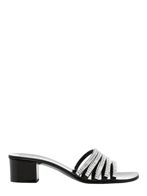 GIUSEPPE ZANOTTI Embellished High Heel Sandals - Black