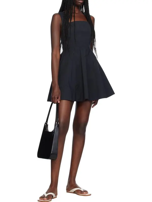 Staud Teresa Square Neck Dress - Black