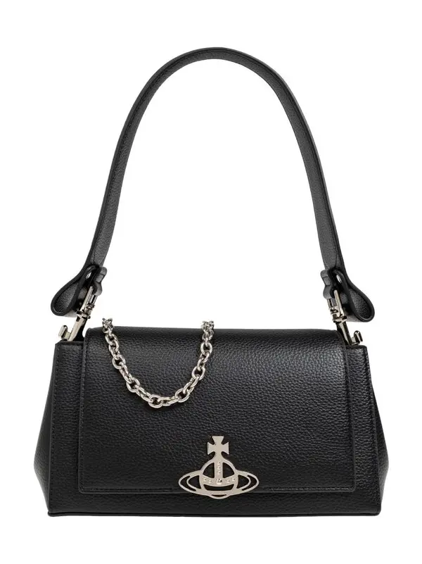 VIVIENNE WESTWOOD Hazel Orb Plaque Shoulder Bag - Black
