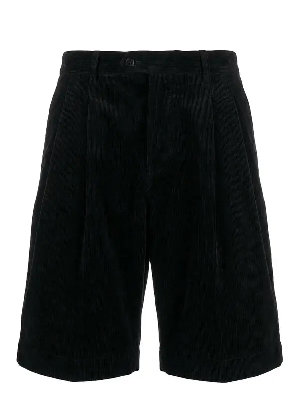 Gucci Stretch Corduroy Pleated Knee-length Shorts - Black