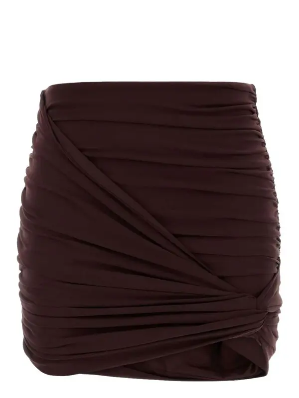 Magda Butrym Draped Mini Swim Skirt - Black