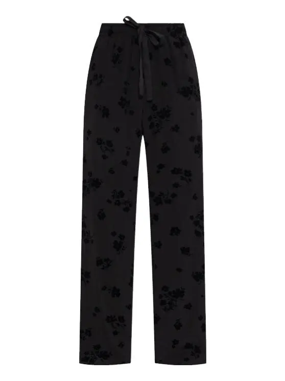 Zadig&Voltaire Floral Drawstring Trousers - Black
