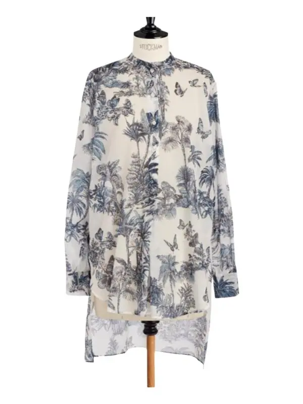 Dior Riviera Long Sleeve Printed Blouse - No
