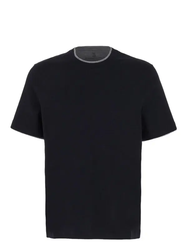 Brunello Cucinelli Layered-effect Crewneck T-shirt - Black