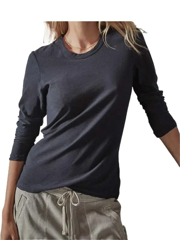 JAMES PERSE Long Sleeve Crewneck T-shirt - Deep