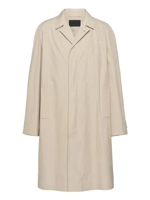 Prada Long-sleeved Belted Coat - Limestone Color
