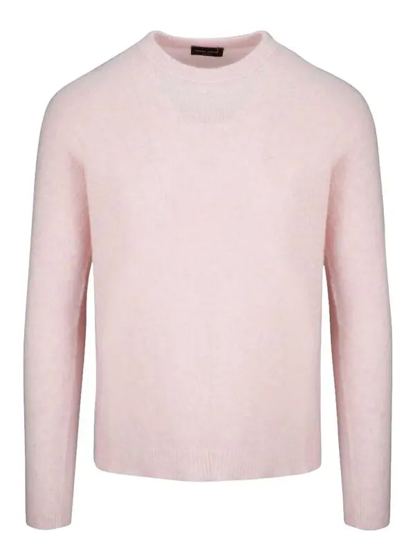 ROBERTO COLLINA Round-neck Knitted Pullover - Pink