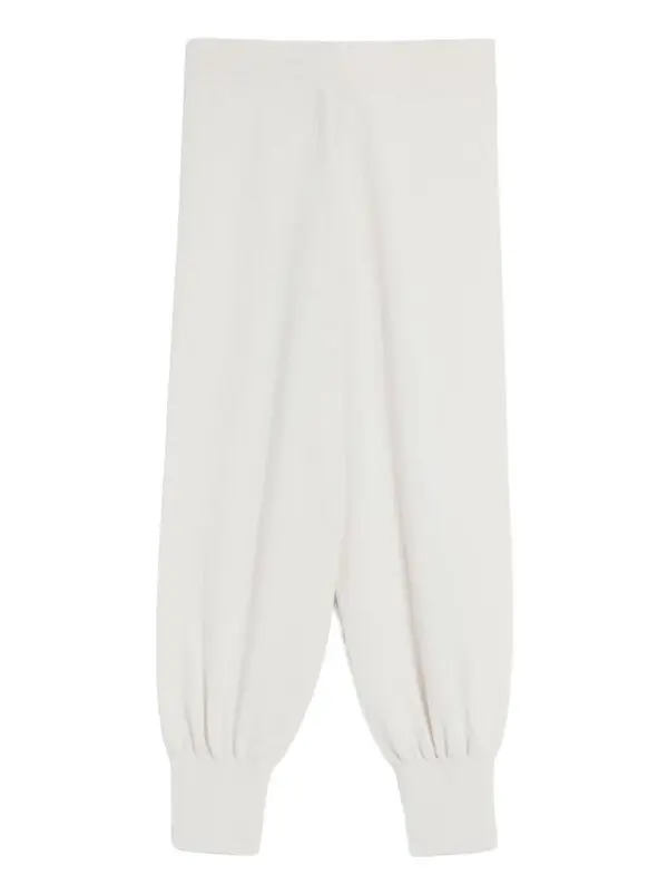Max Mara Ribbed Knit Casual Pants - Ivory