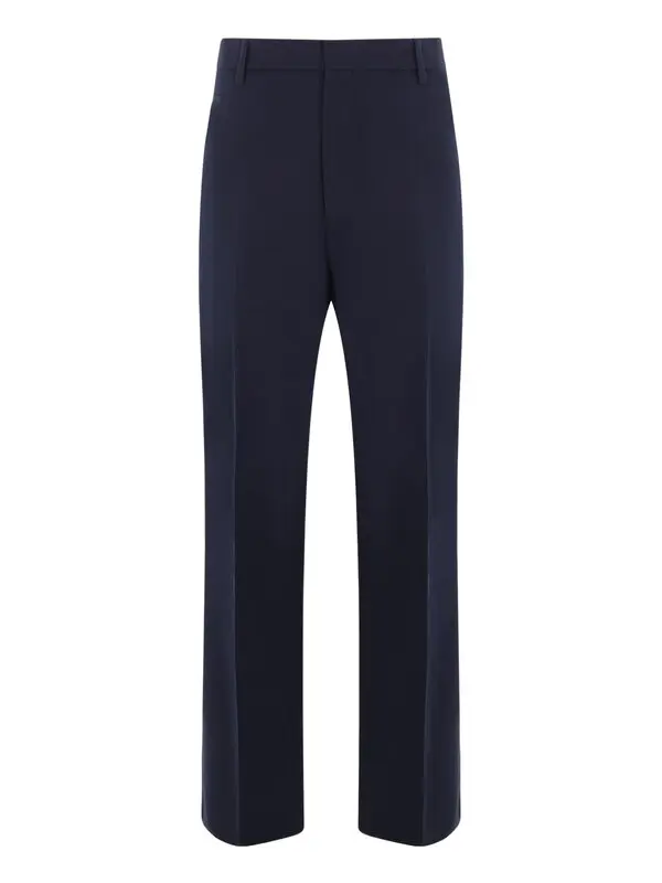 FERRAGAMO Straight Leg Trousers - Navy