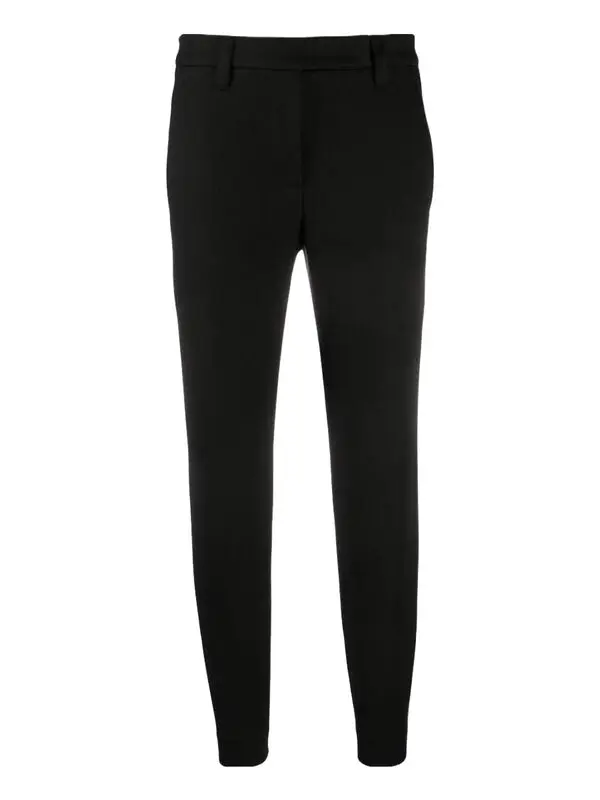 Brunello Cucinelli Cropped Stretch Trousers - Black
