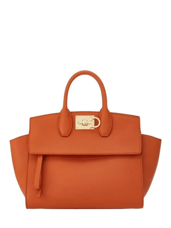 FERRAGAMO Studio Soft Logo Shoulder Bag - Brown