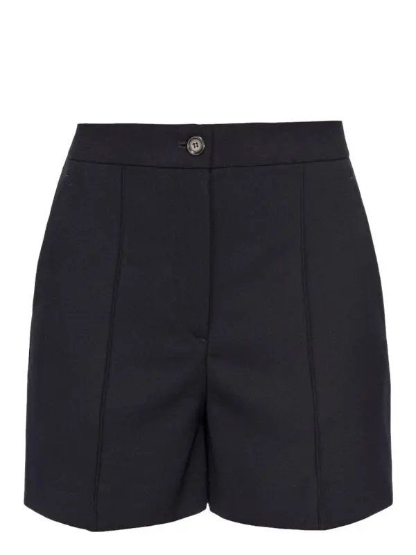 Pinko Pleated Twill Shorts - Black