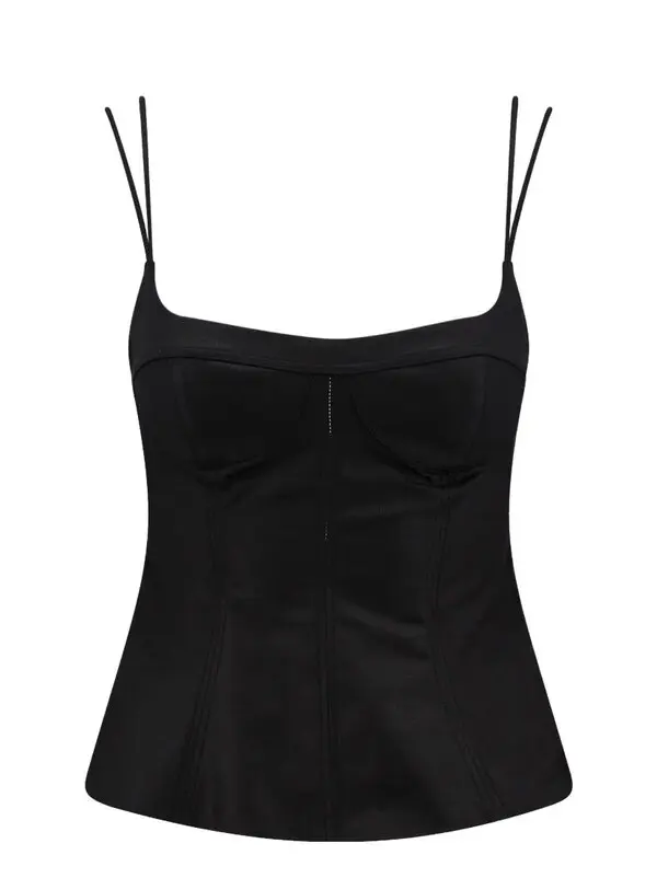 Stella McCartney Peplum Top With Shoulder Straps - Black