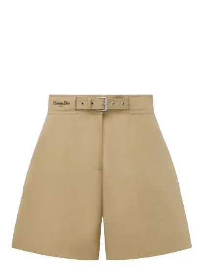 Dior Riviera Belted Shorts - Nude