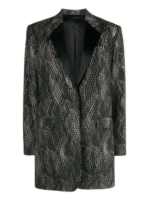 Isabel Marant Étoile Abstract Print Single-breasted Blazer - Black