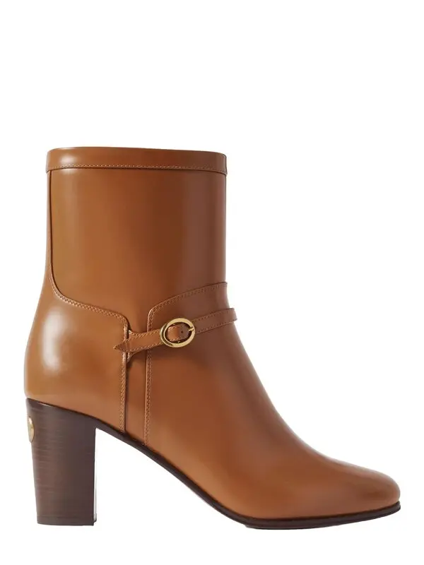 Valentino Garavani 80mm Leather Ankle Boots - Brown
