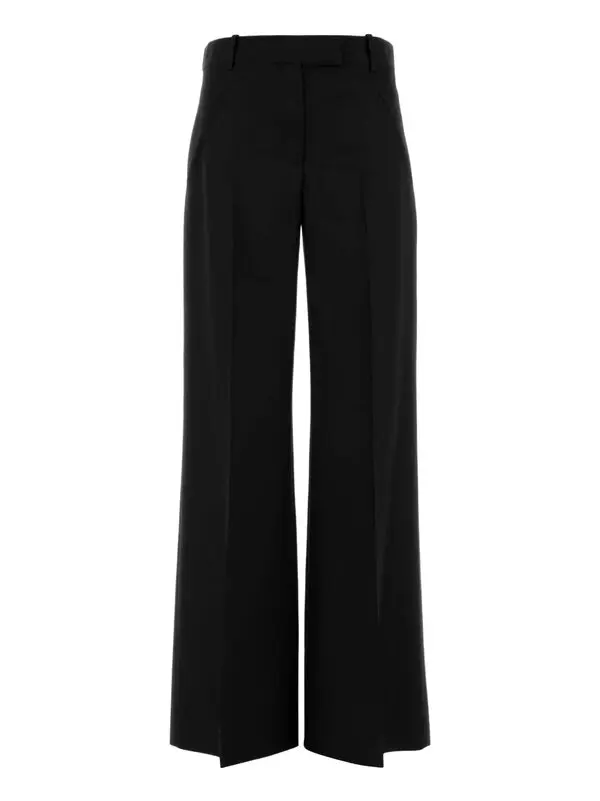 Alexander McQueen High Waist Wide-leg Trousers - Black