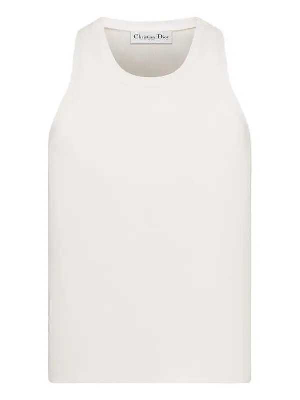 Dior Sleeveless Crewneck Tank Top - Off White