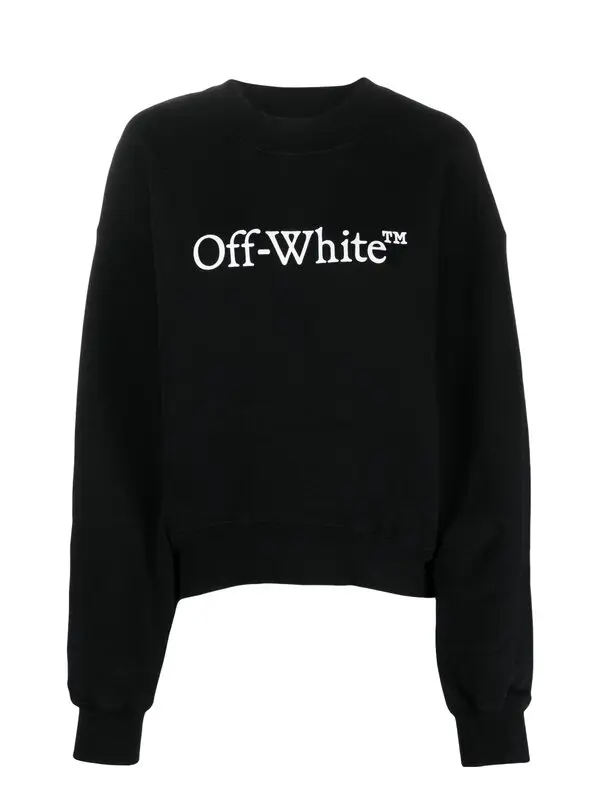 Off-White Crewneck Drop Shoulder Sweatshirt - Black
