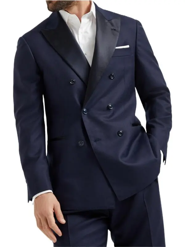 Brunello Cucinelli Double-breasted Blazer - Blue
