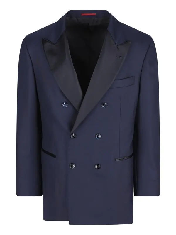 Brunello Cucinelli Double-breasted Blazer - Blue