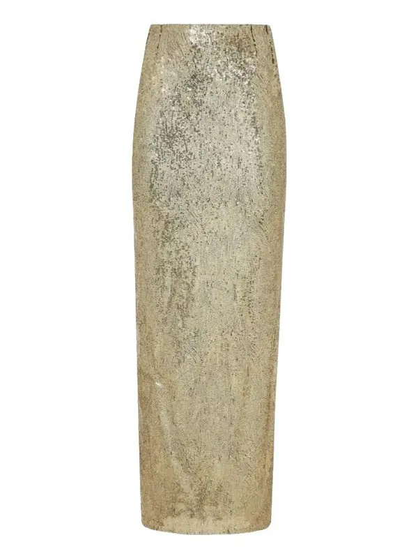 Dolce & Gabbana Sequined Mermaid Maxi Skirt - Nude