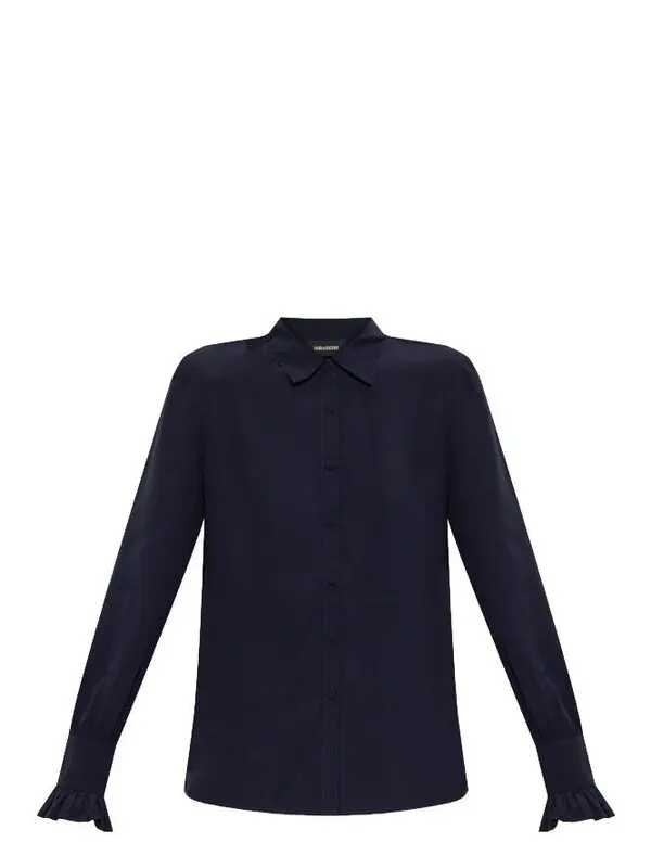 Zadig&Voltaire Ruffled Cuff Shirt - Navy Blue