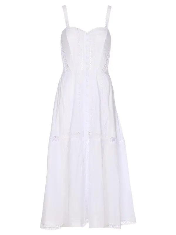 Charo Ruiz Ibiza Lace Midi Dress - White
