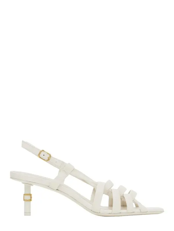 Chloé Knitted Open-heeled Sandals - Eggshell
