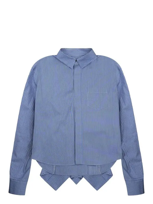 Sacai Poplin Shirt - Blue Stripe