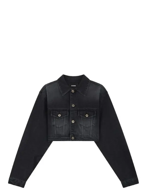 We11Done Long-sleeved Denim Trucker Jacket - Black