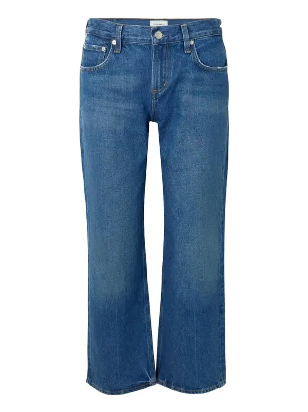 Citizens Of Humanity Faye Cropped Mid-rise Straight-leg Jeans - Blue