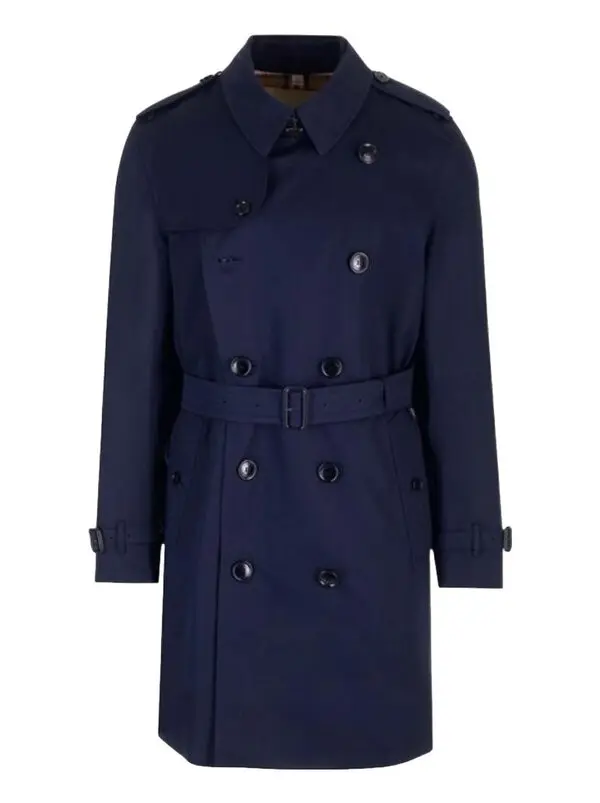 Burberry Double-breasted Belted Trench Coat - Black