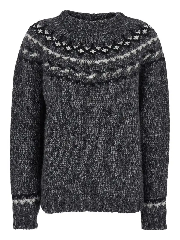 P.a.r.o.s.h Laila Crew-neck Sweater - Grey